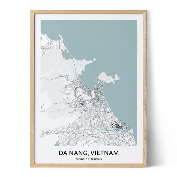 Da Nang Map Poster - Your City Map Art - Positive Prints
